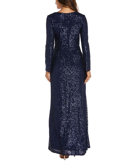 Nightway Sequin Surplice Gown Macys