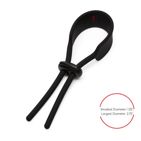Black Adjustable Penis Ring With Thick Band La Pump