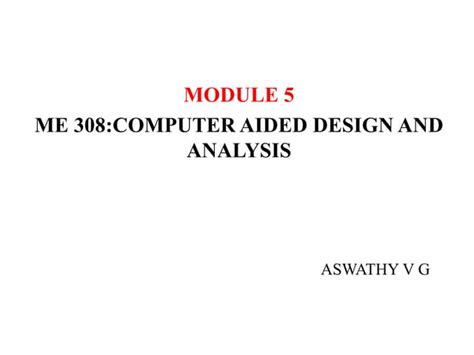 Ktu Note Cada Module 5 Pptx