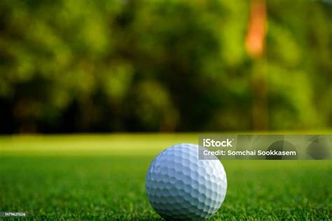 일몰 배경의 아름다운 골프 코스에서 녹색에 골프 공 태국의 골프 코스에서 그린에 골프 공 0명에 대한 스톡 사진 및 기타 이미지 0명 3가지 개체 Golf