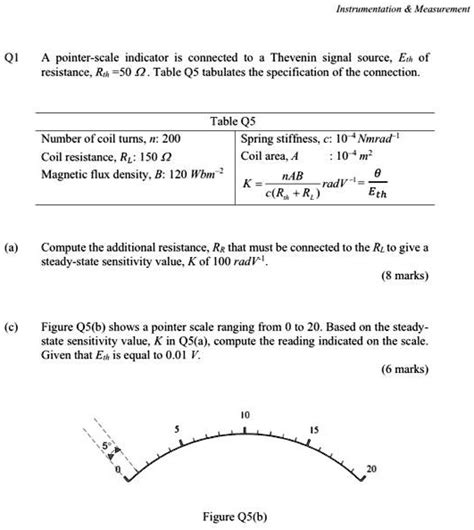 solved instrumentation measurement qi a pointer scale indicator is
