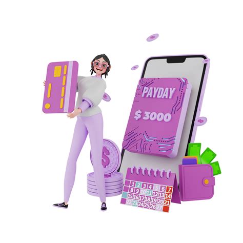 3d Render Pay Day Illustration 18107325 Png