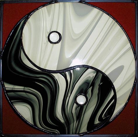 12 X 12 Stained Glass Yin Yang Square Mandala Quilt Pattern Pdf Bandw