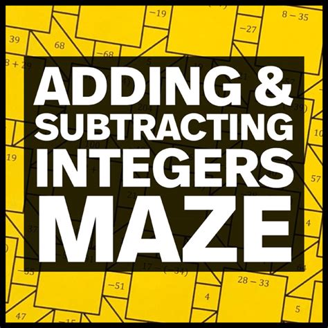 My Math Resources Adding And Subtracting Integers Maze