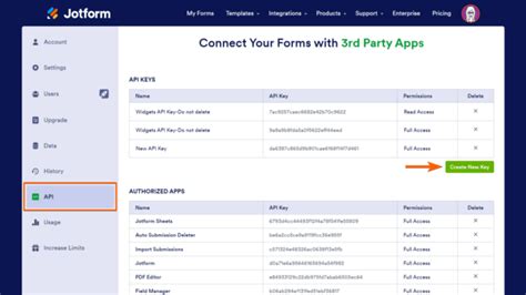 How To Create A Jotform Api Key