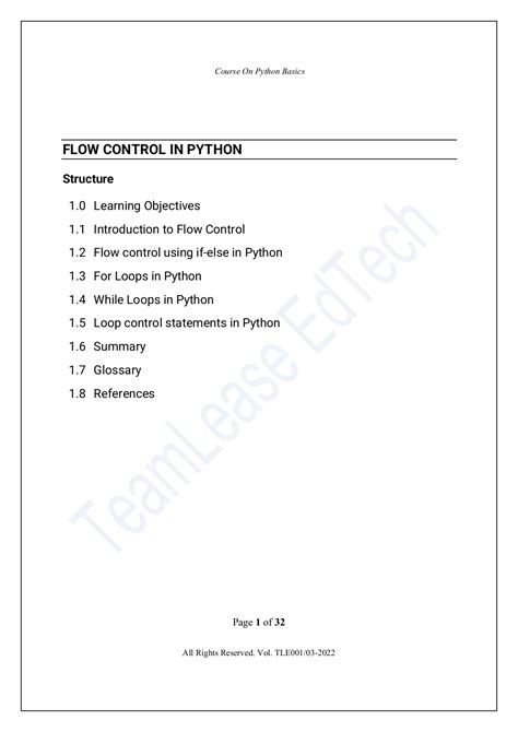 5 Flow Control In Python Teamlease Edtech Ltd Amita Chitroda