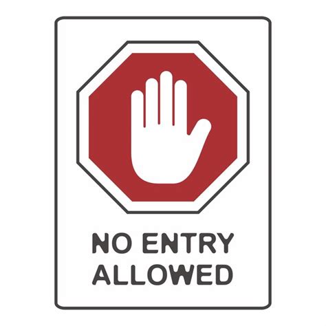 Premium Vector No Entry Allowed Flat Logo