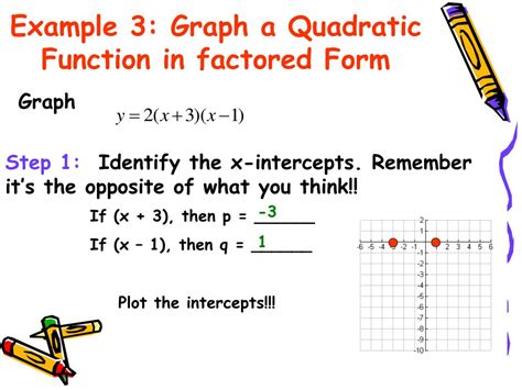 ppt 4 3 graph quadratic functions in vertex or intercept forms