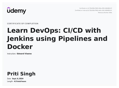Priti Singh On Linkedin I Completed Learn Devops Course On Udemy