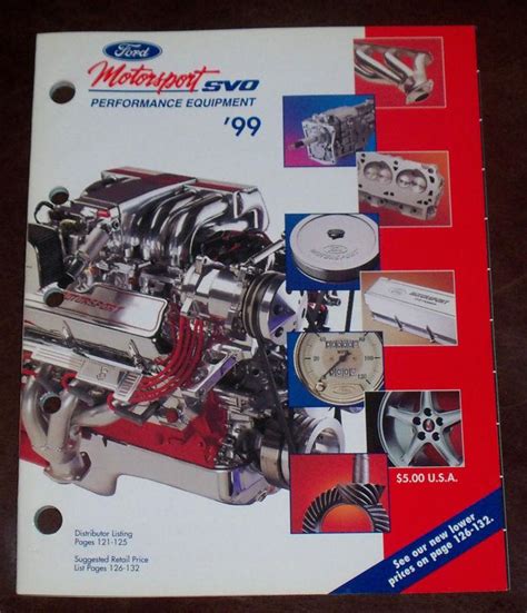 Buy 1999 Ford Motorsport Svo Performance Equipment Catalog Excellent