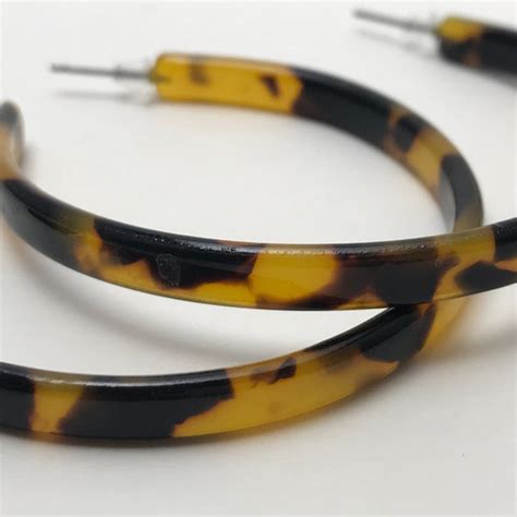 Tortoise Shell Earrings Etsy