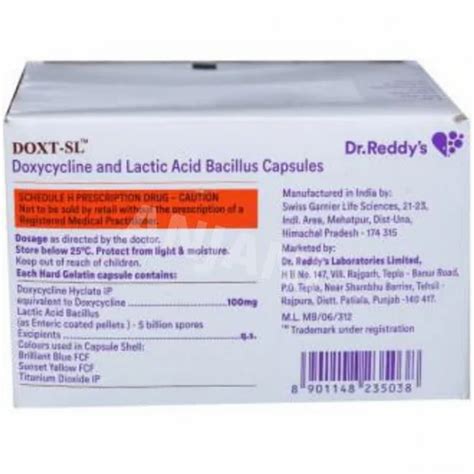 Doxt Sl Capsule Dr Reddys Laboratories Ltd 10 Capsules At Best Price In Surat