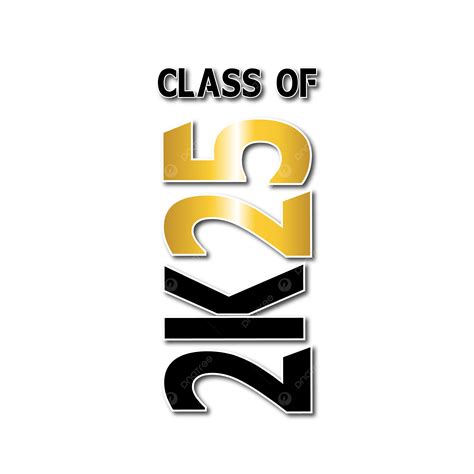 Kelas 2025 Desain Hitam Dan Emas Vektor Angkatan 2025 Selamat Angkatan 2025 Kelas Senior