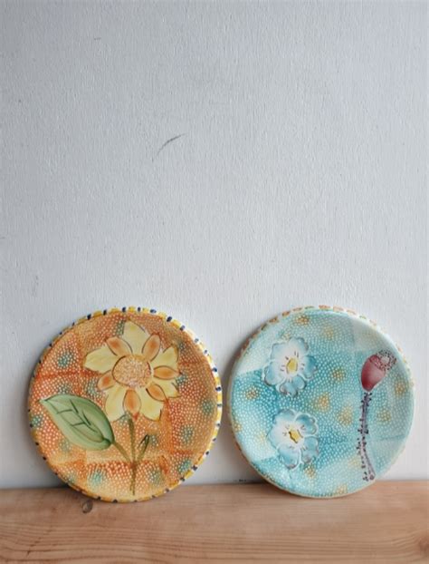 이탈리아 정통 핸드페인팅 접시 2점완료 네이버 블로그