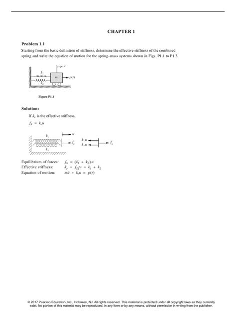 Solution Manual For Dynamics Of Structures 5th Edition All Chapters 1