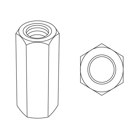 Threaded Rod Couplers Hex Lo Tensile Hot Dip Galvanised M20 20mgrc Konnect Fastening Systems