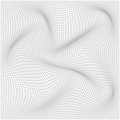 Premium Vector Distorted Wave Monochrome Texture Dynamical Rippled Surface Vector Mesh Grid