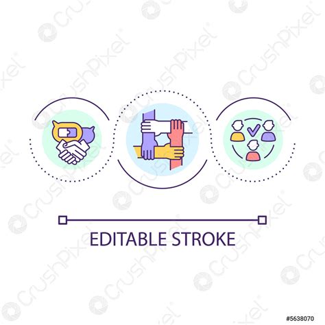 Productive Teamwork Loop Concept Icon Stock Vector 5638070 Crushpixel