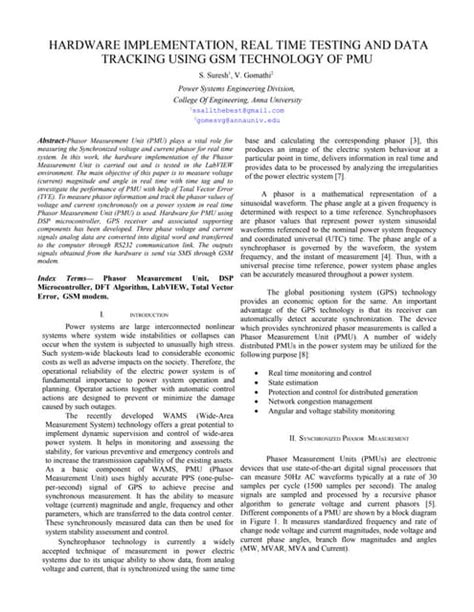 Phasor Measurement Unit Pmu Pdf Digital Audio Computer Software