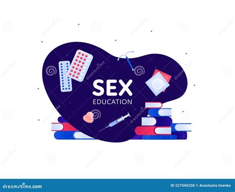 Sex Education Concept Vector Flat Illustration Modern Banner Template Stock Vector