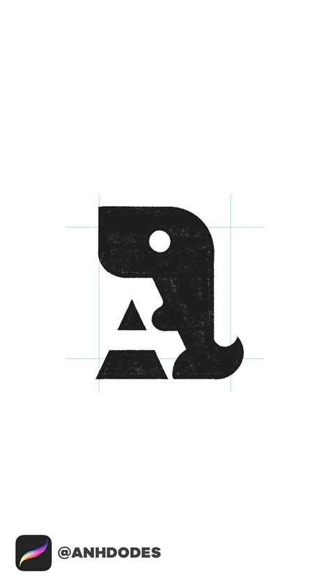 Negative Space Letter A Dinosaur Logomark Design Process Credit Anhdodes Anh Do Logo