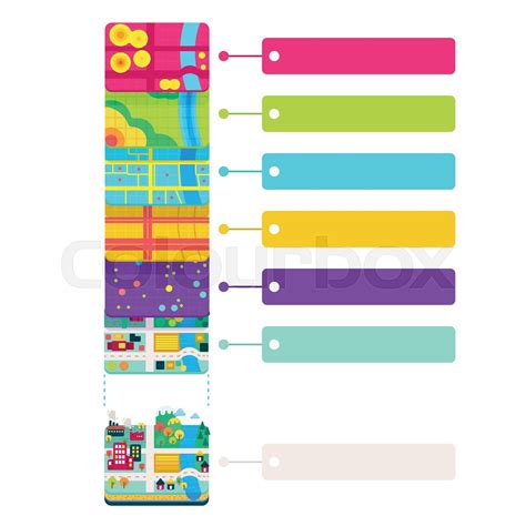 GIS Concept Data Layers For Infographic Stock Vector Colourbox