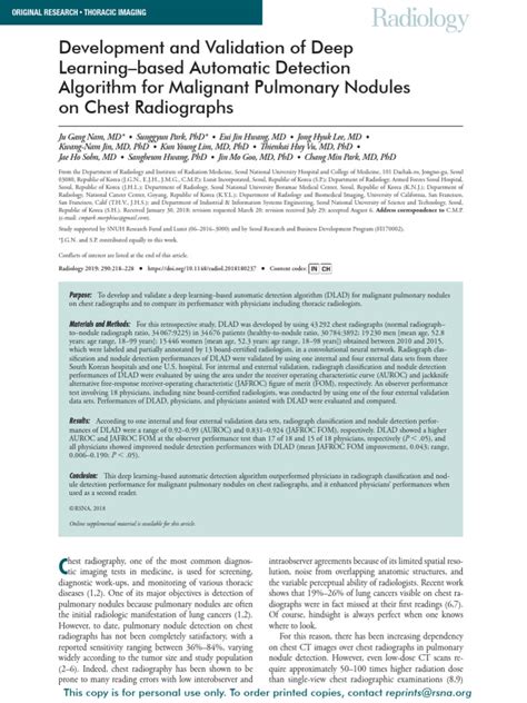 development and validation of deep learning based automatic detection
