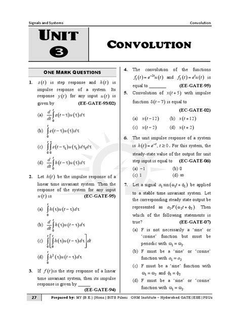 3 convolution pdf signal processing telecommunications engineering