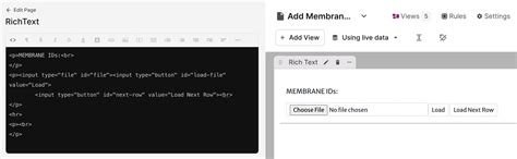 Custom Javascript Code That Lets You Upload Data Through The Front End