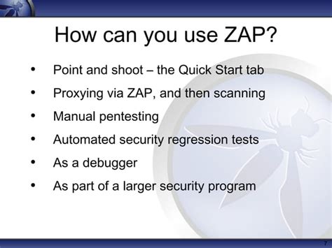 Zed Attack Proxy Zap Quick Intro Tdtcluj 20 Ppt