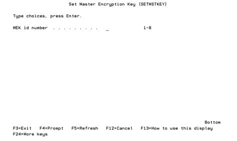 Set Master Encryption Key Setmstkey