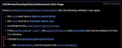 Separate Read Only State For Stencil And Depth Aspects · Issue 3036 · Gpuwebgpuweb · Github