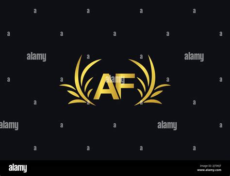 Golden Laurel Wreath Leaf Logo Design Vector With The Letters Hi Res