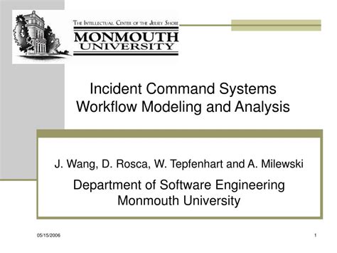 Ppt Incident Command Systems Workflow Modeling And Analysis