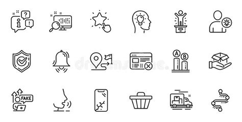 Outline Set Of Timeline Translation Service And Id Card Line Icons For Web App Pictogram Icon