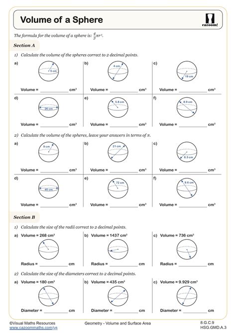Math Volume Formulas