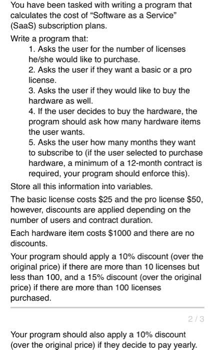 You Have Been Tasked With Writing A Program That