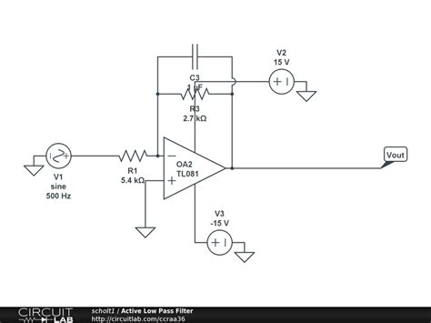 Circuit Diagram Of Active Low Pass Filter Circuit Diagram