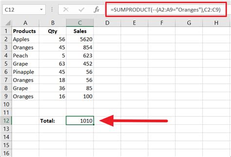 How To Use Excel Sumproduct Function All Things How