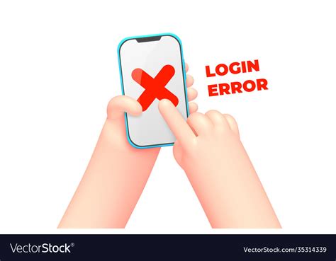Online Service Access Error Royalty Free Vector Image