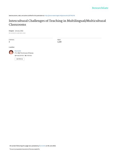 Publishedintercultural Challenges Of Teaching In Multilingual