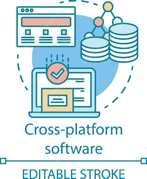 Cross Platform Software Development Concept Icon Device Adaptive Optimization Vector Device
