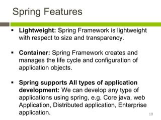 Java Spring Framework PPTX Web Development Internet