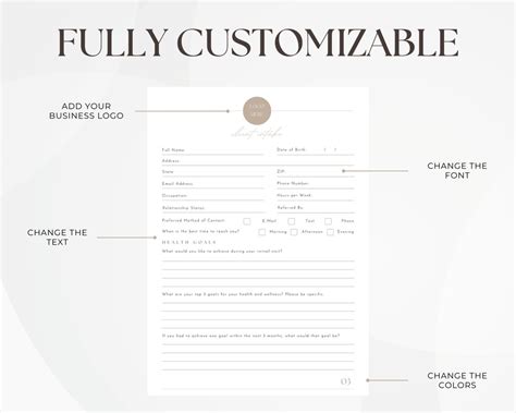 Nutritionist Client Intake Forms Nutrition Client Intake Forms Health