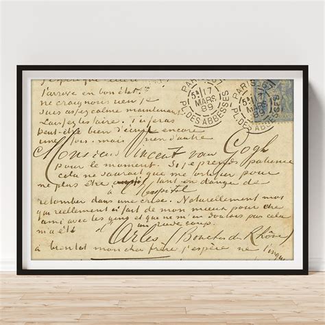 Letter From Vincent Van Gogh To Theo Van Gogh Poster By Vincent Van