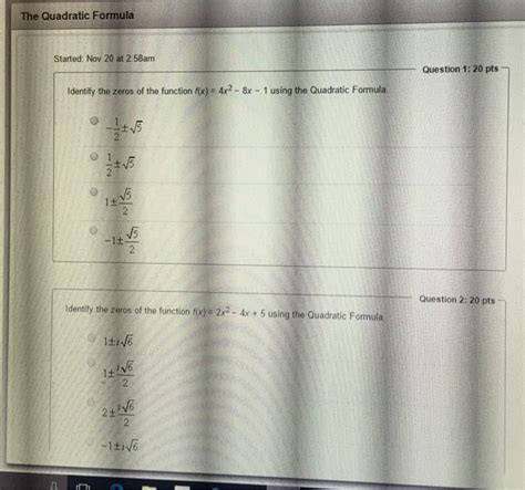 solved identify the zeros of the function f x 4x 2 8x