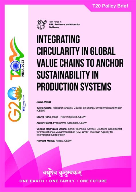 Integrating Circularity In Global Value Chains To Anchor Sustainability In Production Systems