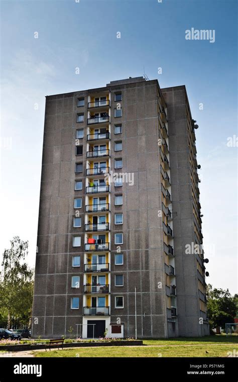 Typical Pre Fabricated Or Panelak Residential Multi Store Building In