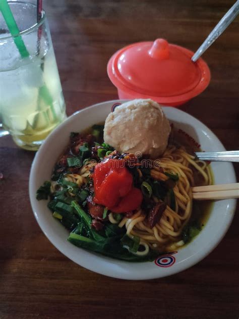 Meatball Noodles Food From Java Indonesia Stock Image Image Of Java