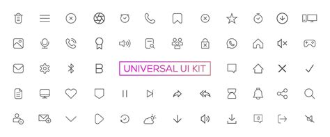 Minimalist And Simple Looking Ui Icons Set For Dark Light Mode